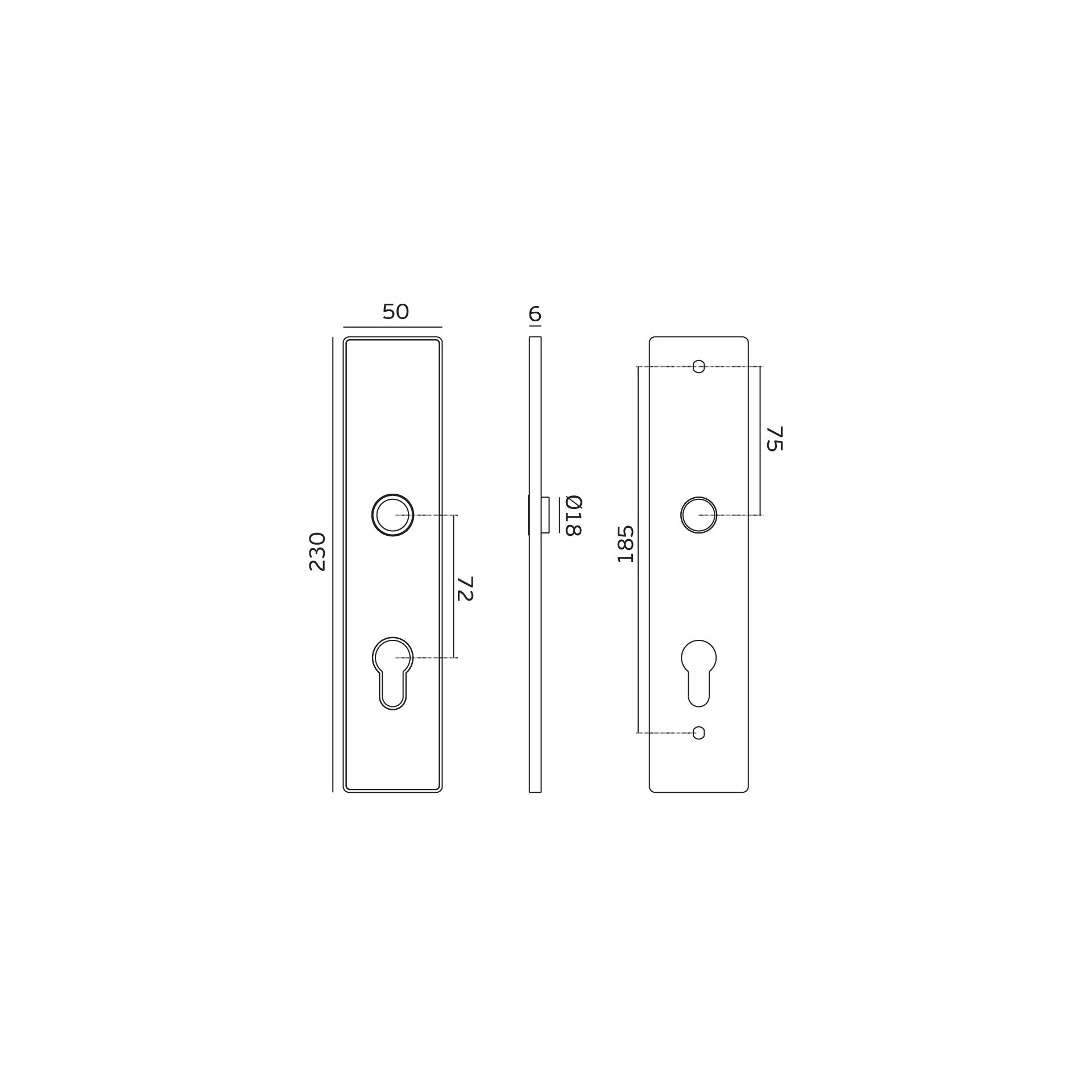 Plate for lever handle IN.03.300.C.TCH PVD Titanium Chocolate | JNF ...
